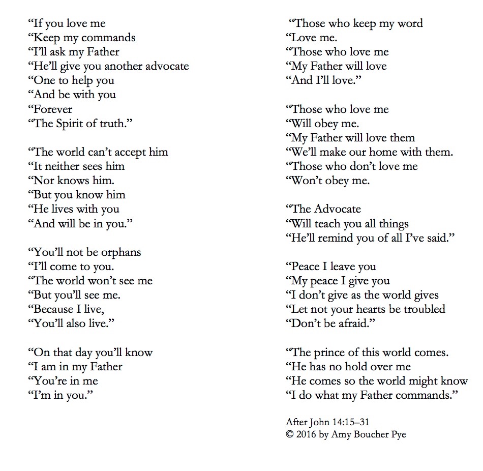 Lenten Poems – “The Welcoming Trinity” (34) – Amy Boucher Pye